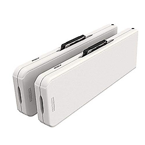 Lifetime 80843, 2 Pack, Light Commercial 6-Foot Fold-in-Half Bench, Almond