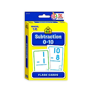 School Zone Subtraction 0-10 Flash Cards for Math