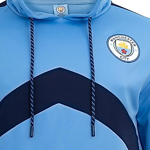 Icon Sports Manchester City Hoodie for Men, Man City Officially Licensed Hooded Soccer Sweatshirt for Adults