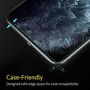 ESR Screen Protector Compatible for iPhone 11 Pro Max,iPhone Xs Max [2 Pack] [Easy Installation Frame] [Case Friendly], Premium Tempered Glass Screen Protector for iPhone 6.5 Inch (2019)