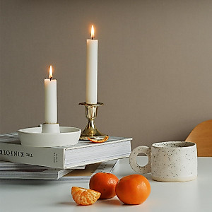 8 Pack 8 Inch Hand Poured White Dripless Taper Candles, Soy Candles, Non-Toxic, Unscented, Smokeless, for Candlesticks & Home Decor