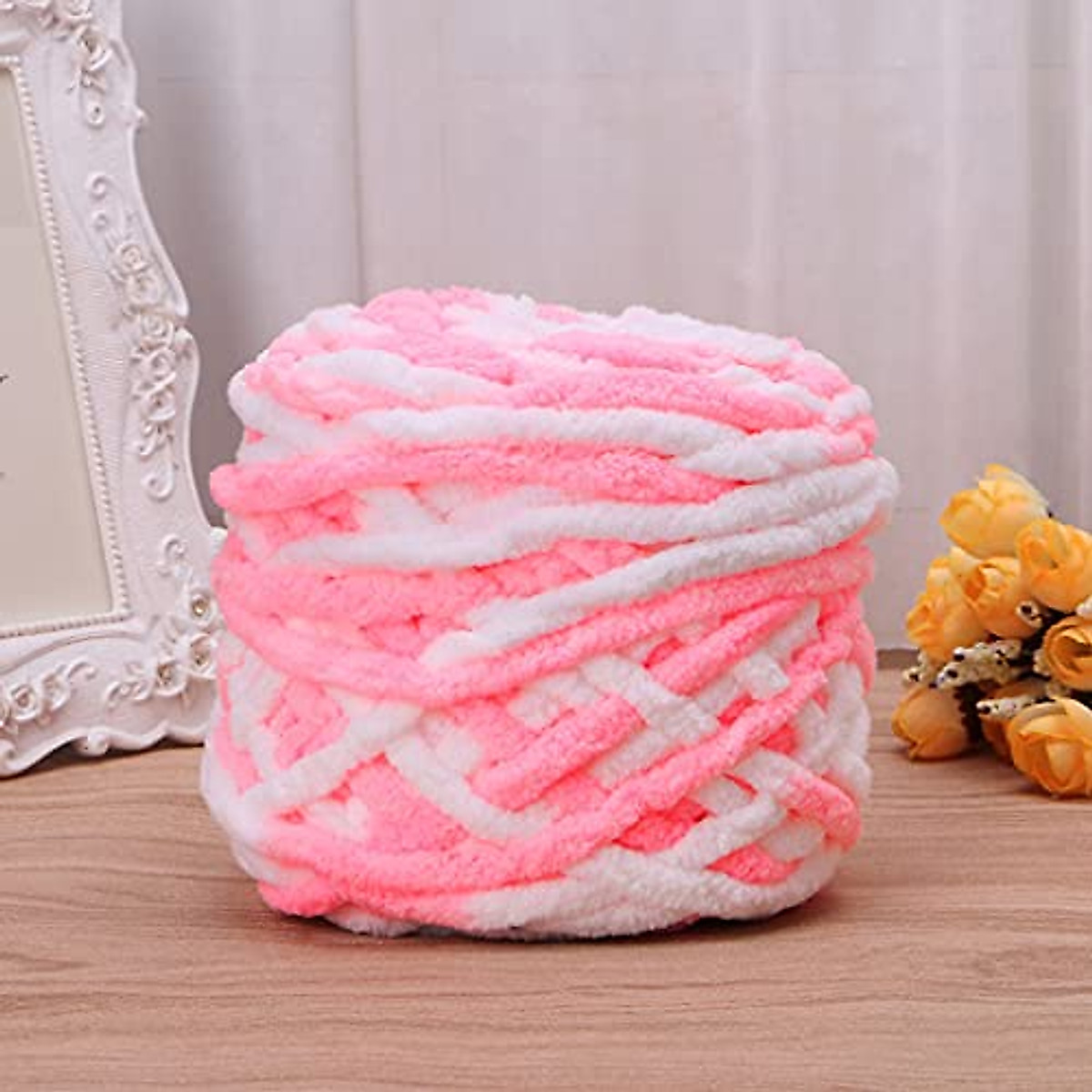 Thereisno Knitting Yarn Ball Knitting Yarn Ball Cotton Soft Hand Chunky Woven Bulky Crochet Worsted for DIY Winter Clothes Knitting Yarn Knitting Yarn