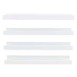Kiera Grace Modern Floating-Shelves, Set of 4, White