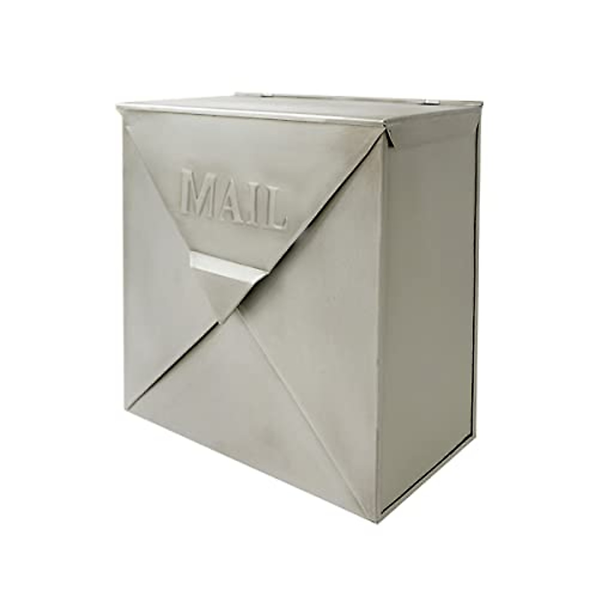 NACH Mailboxes for Outside Wall Mount, 10 x 10 x 4 inch Antique Silver Mail Boxes for House Outside, Waterproof Mailboxes for Outside - Chicago Style Mail Box