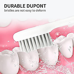 Flexforce V1 Toothbrush Replacement Heads, Adult and Kid Toothbrush Heads, Sonic, Clean Tongue Coating, Nylon (4 Packs, White)