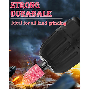 SHITIME 72 Pack Grinding Stone Set 1/8" Shank, Sanding Drill Bit for Rotary Tool Flap Wheel for Grinding, Polishing, Deburring Ferrous Metal(12/10/8/6/5/4mm Bullet Shape)