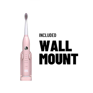 SonicPower Electric Toothbrush Kit, Ultra Portable & Lightweight with 5 Cleaning Modes, 1 Year Supply of Brush Heads, Rechargeable Battery, Mirror Mount & Travel Cap Included, 4 Color Options