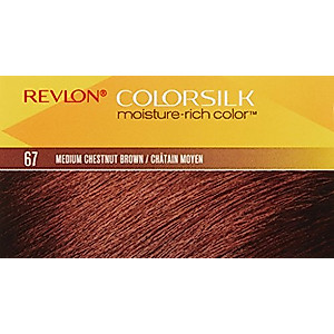 Revlon Colorsilk Moisture Rich Hair Color, Medium Chestnut Brown No. 67, 1 Count