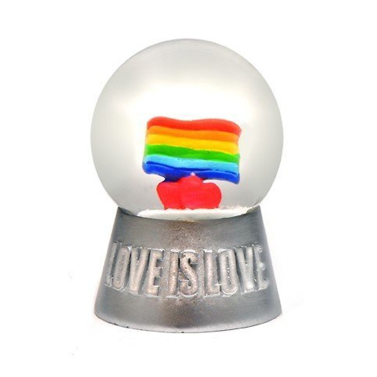 LGBT Gay Pride Love Is Love Mini Rainbow Snow Globe 45 mm Pride Month