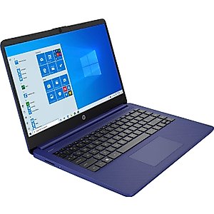 hp 2022 Stream 14inch HD Display, Intel Celeron N4020 Dual-Core Processor,4GB DDR4 Memory,128GB Storage(64GB eMMC+64GB Card),WiFi,Webcam,Bluetooth,1-Year Microsoft 365,Win10 S,Indigo Blue|TGCD Bundle