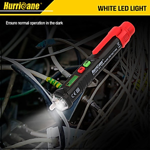 HURRICANE Non-Contact Voltage Tester and Receptacle Tester Kit, Electrical Socket Voltage Tester/12-1000V AC Voltage Detector Pen, and GFCI Outlet Tester/Receptacle Tester for Standard 3-Wire 120V