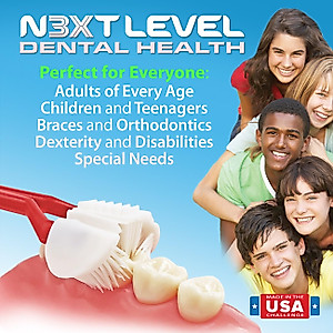 autisticare Chew-Safe | Sensory 3-Sided Toothbrush for Special Needs| Extra Gentle | Fast, Easy & Fun to Use | Autism Autistic Asperger Kids Child Caregiver | Made in USA