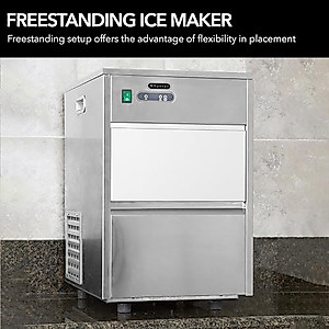 Whynter FIM-450HS Freestanding Maker-44lb Capacity Ice Makers, One Size, Silver