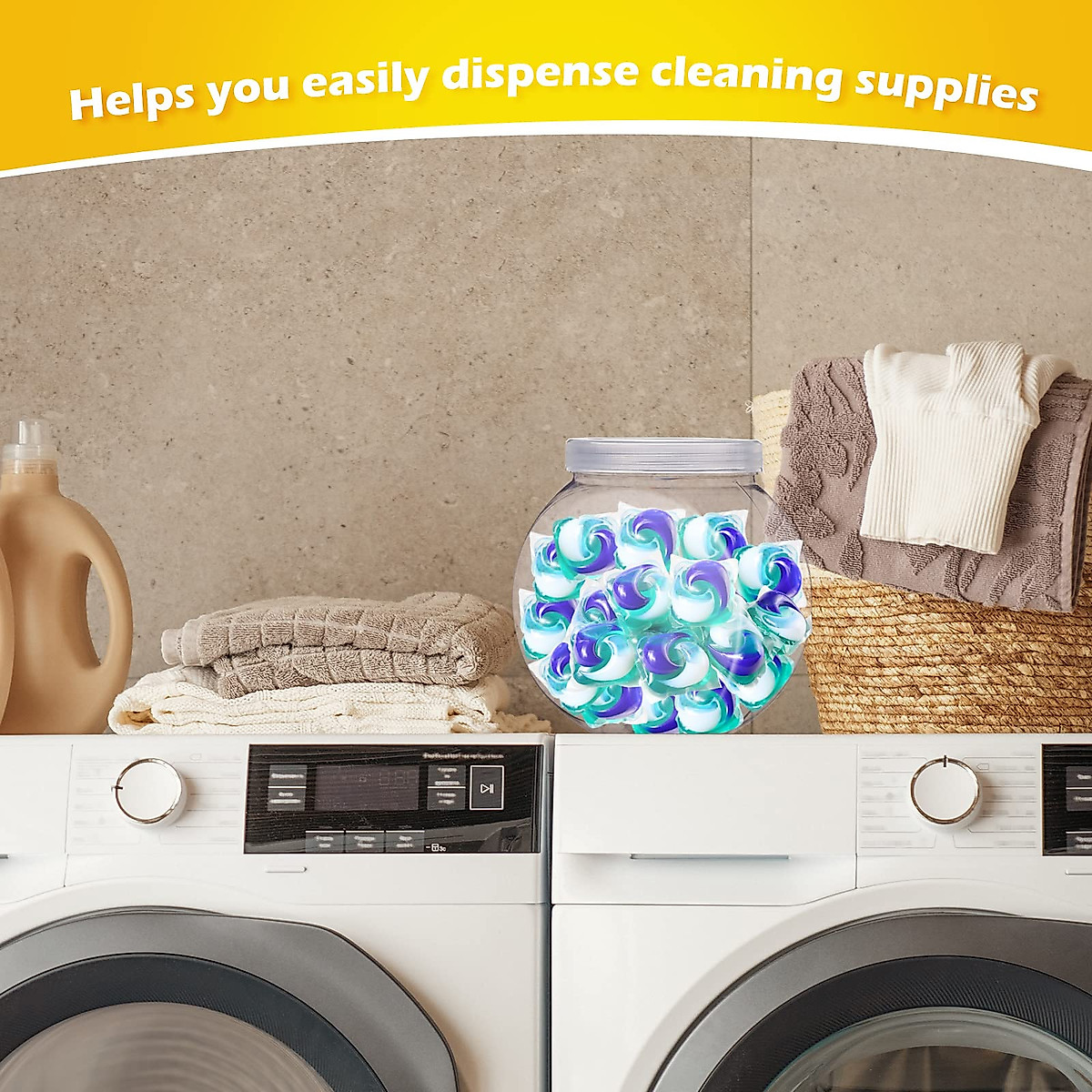 Sunnyray 8 Pcs 51 oz Plastic Candy Jars with Lids Plastic Candy Jars for Candy Buffet Clear Candy Dishes with Lids Candy Buffet Containers Set Plastic Cookie Jar Candy Holder for Party Table Kitchen