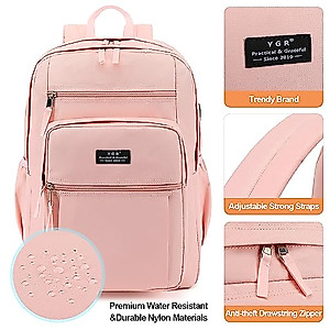 YGR Travel Laptop Backpack, Anti Theft Casual Rucksack Slim Business Laptop Backpack with USB Charging Port, Water resistant College Computer Bag Gift for Women, Men, College, Outdoor Sports, Work