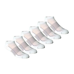 SoleTek Cool Running No Show Wicking Sock, White, Medium (6 Pair Pack)