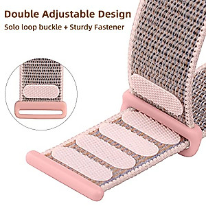 WJK Compatible with Apple Watch Bands 40mm for Women Men, Sport Nylon Solo Loop Strap Compatible with Apple Watch Band 38mm 44mm 45mm 41mm 42mm Series 8 7 6 5 4 3 2 1 SE, 6 Pack