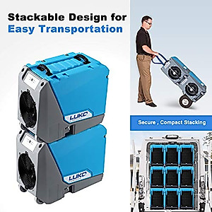 180 Pints Commercial Dehumidifiers for Basement, with Pump Drain Hose for Warehouse&Job Sites, Large Capacity Rotational Molded Portable Crawl Space Dehumidifier for Efficient Water Damage Restoration