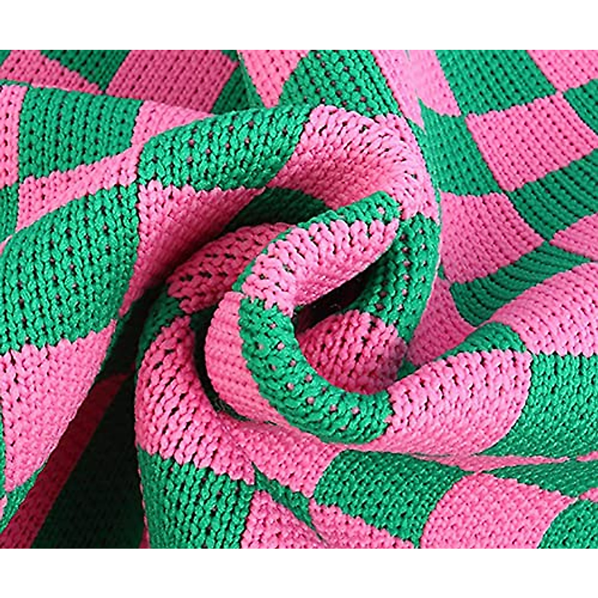 Knit Shoulder Bag for Women Extra Large Plaid Hobo Bag Chic Checkboard Satchel Tote Bag for Work School 2022, Black/Navy