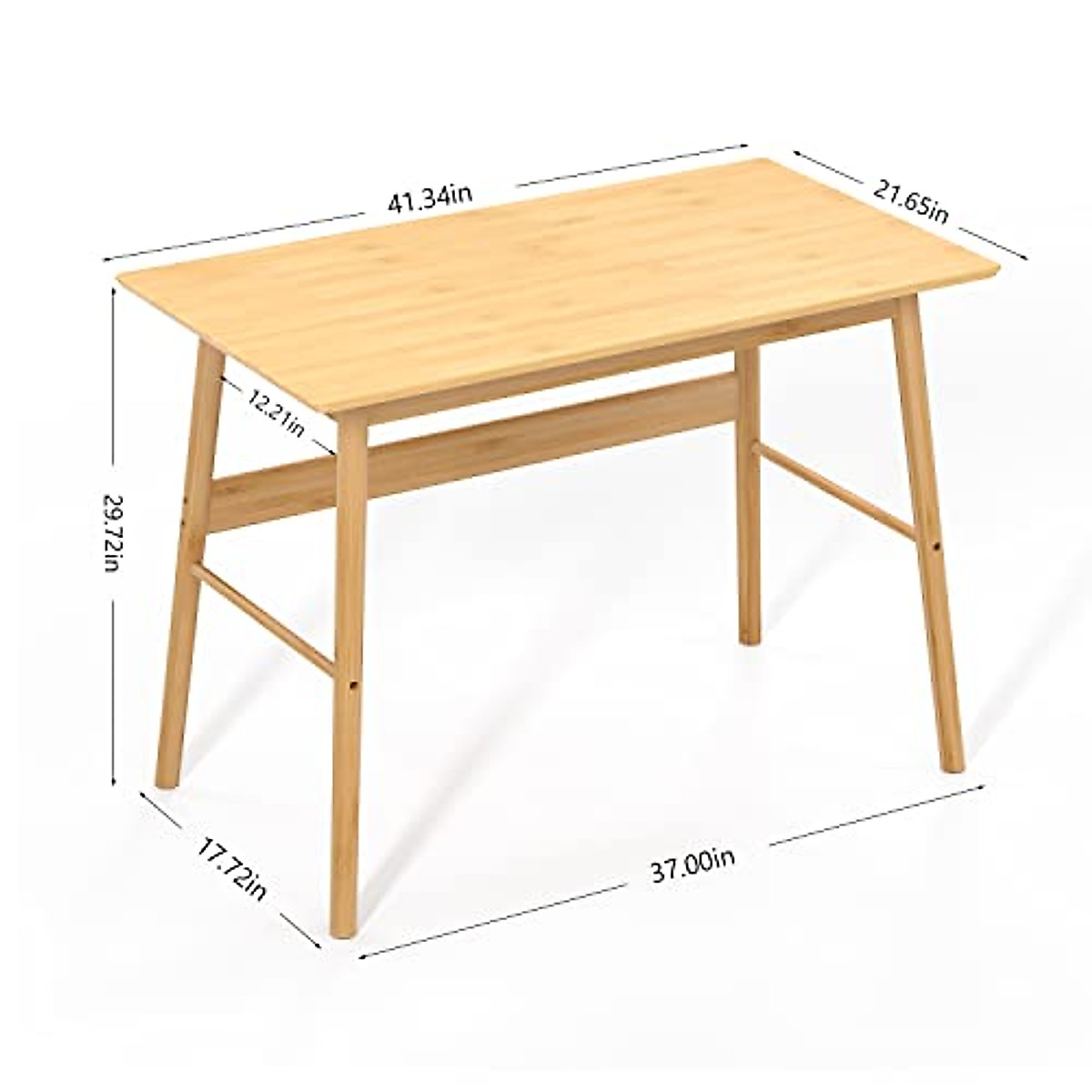 Domax Wooden Writing Desk for Bedroom - Large Home Office Table 41.3” Multipurpose Computer Desk for Work Study
