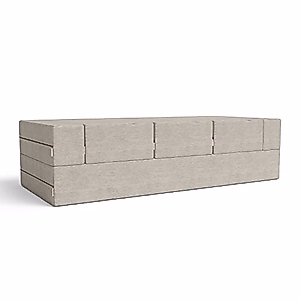 Jaxx Zipline Convertible Sleeper Sofa & Three Ottomans/California King-Size Bed, Dove Grey