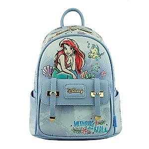 Wondapop Disney The Little Mermaid Ariel 11" Vegan Leather Fashion Mini Backpack