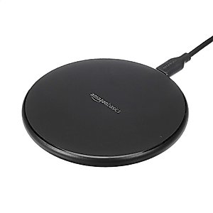 Amazon Basics 10W Qi Certified Wireless Charging Pad (No AC Adapter), Black