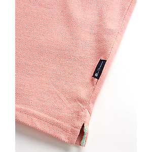 Ben Sherman Boys' Polo Shirt - Classic Fit Short Sleeve Pique Polo - Comfort Stretch Golf Shirt for Boys (8-18), Size 10-12, Pink