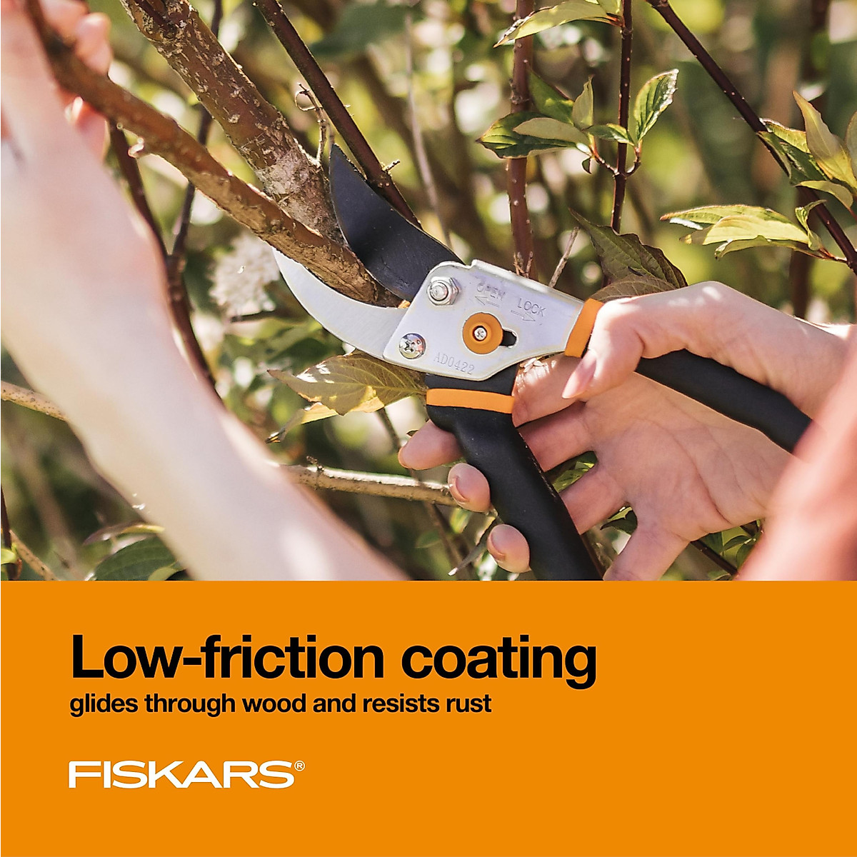 Fiskars Gardening Tools: Bypass Pruning Shears, Sharp Precision-ground Steel Blade, 5/8” Plant Clippers (91095935J)