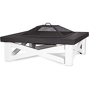 Real Flame 350-WHT Austin Fire Pit, White