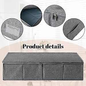 Wedding Dress Preservation Box Kit Dress Storage Box with 1 Microfiber Gloves and 100 Sheets Acid Free Tissue Paper for Storage Wedding Clothing Gown(30 x 15.7 x 7 Inch,Gray, White)