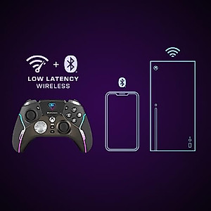 Turtle Beach Stealth Ultra High-Performance Wireless Gaming Controller Licensed for Xbox Series X|S, Xbox One, Windows PC & Android – LED Dashboard, Charge Dock, RGB Lighting, 30-Hr Battery, Bluetooth, Black