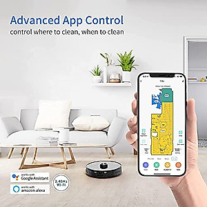 AIRROBO Robot Vacuum and Mop Combo, Self-Empty Robotic Vacuum, 2700Pa Strong Suction, Lidar Navigation, Smart Mapping，250Min Runtime, Work with Alexa and Google Assistant, T10+