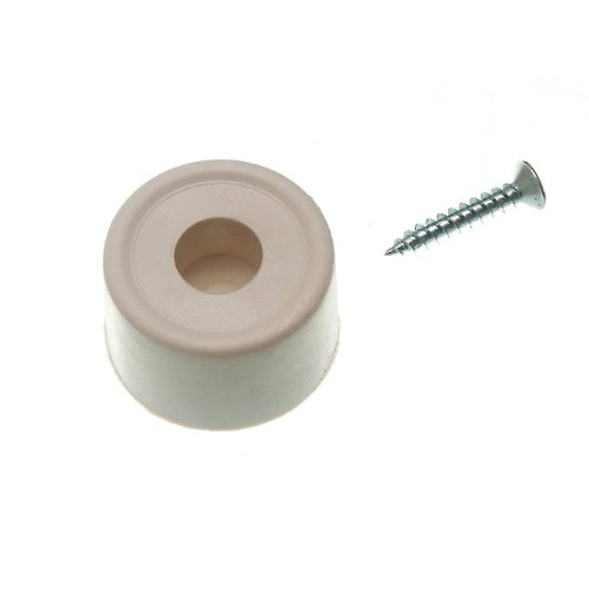 10 X 35mm White Rubber Round Door Stops, X