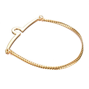 Yoursfs Gold Tie Chain for Men Gold Plated Single Loop Tie Bar/Pin/Clasp Chain Mens