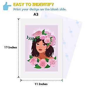 HTVRONT Heat Transfer Paper for Dark T Shirts -10 Pack 11x17" Iron on Transfer Paper for Inkjet Printer, Easy to Use Printable Heat Transfer Vinyl, Vibrant Color, Durable & Soft