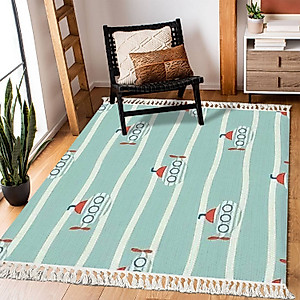 FUIENCFKE Boho Rug Hand Drawn Colored Childish Submarines Scandinavian Chic Area Rug Washable Hallway Runner Rug Mat Pad Minimalist Nursery Decor for Living Room Bedroom Playroom Classroom