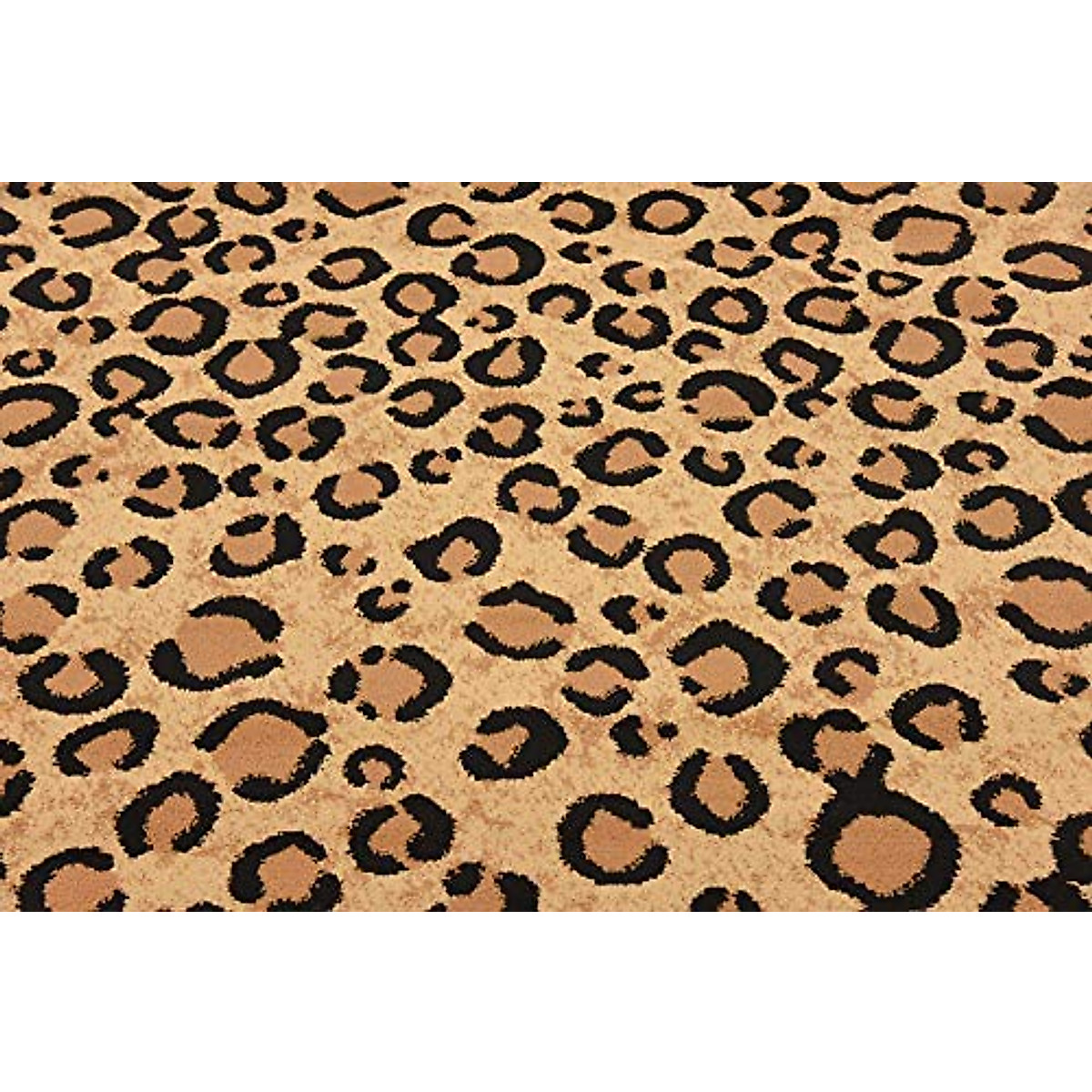 Unique Loom Wildlife Collection Area Rug - Leopard (5' 3" x 8' Rectangle, Light Brown/ Black)