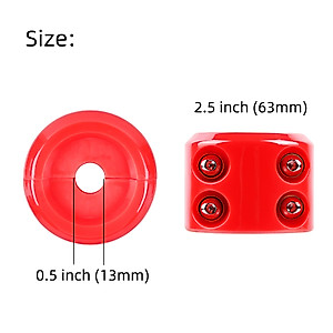 Besnor Winch Cable Hook Stopper for ATV UTV SUV ORV, Rubber Rope Line Saver, Prevent Bouncing Fraying, with Allen Wrench (Light Red)