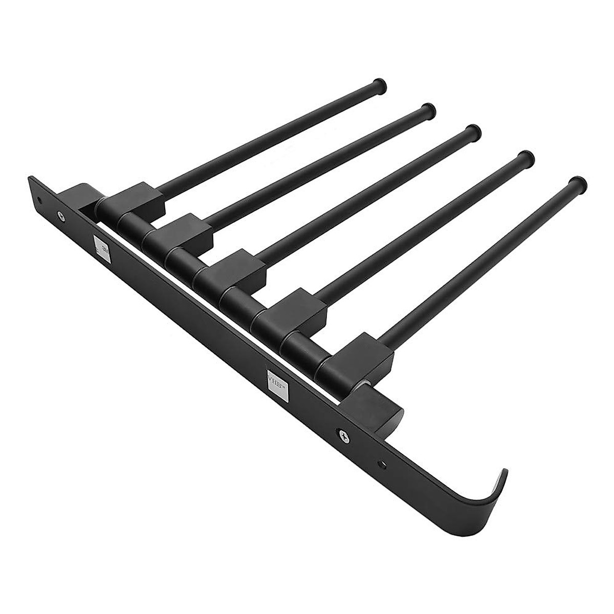 Toxz Swivel Towel Holder 5-Arm Swing Bar Wall Mount Rack Towel Hanger for Bathroom,Rustproof Waterproof Oxidized Alluminum Material(Ship from US!)