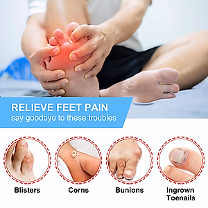 Pnrskter Pinky Toe Protector Caps - Open Toe Sleeves(10pcs), Toe Covers Toe Cushions for Corn, Hammer Toes, Blisters, Bunion, Toenails Loss and Friction Pain Relief (for Women & Men)