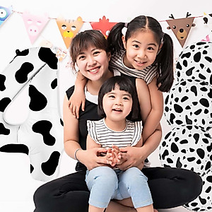 Cow Print Number 4 Balloons, 40 Inch Large Number 4 Balloon 18 Inch Cow Foil Balloons for 4th Birthday Cow Theme Party Decorations for a Girl Boy Kids Baby Shower Farm Animal Cow Party Supplies