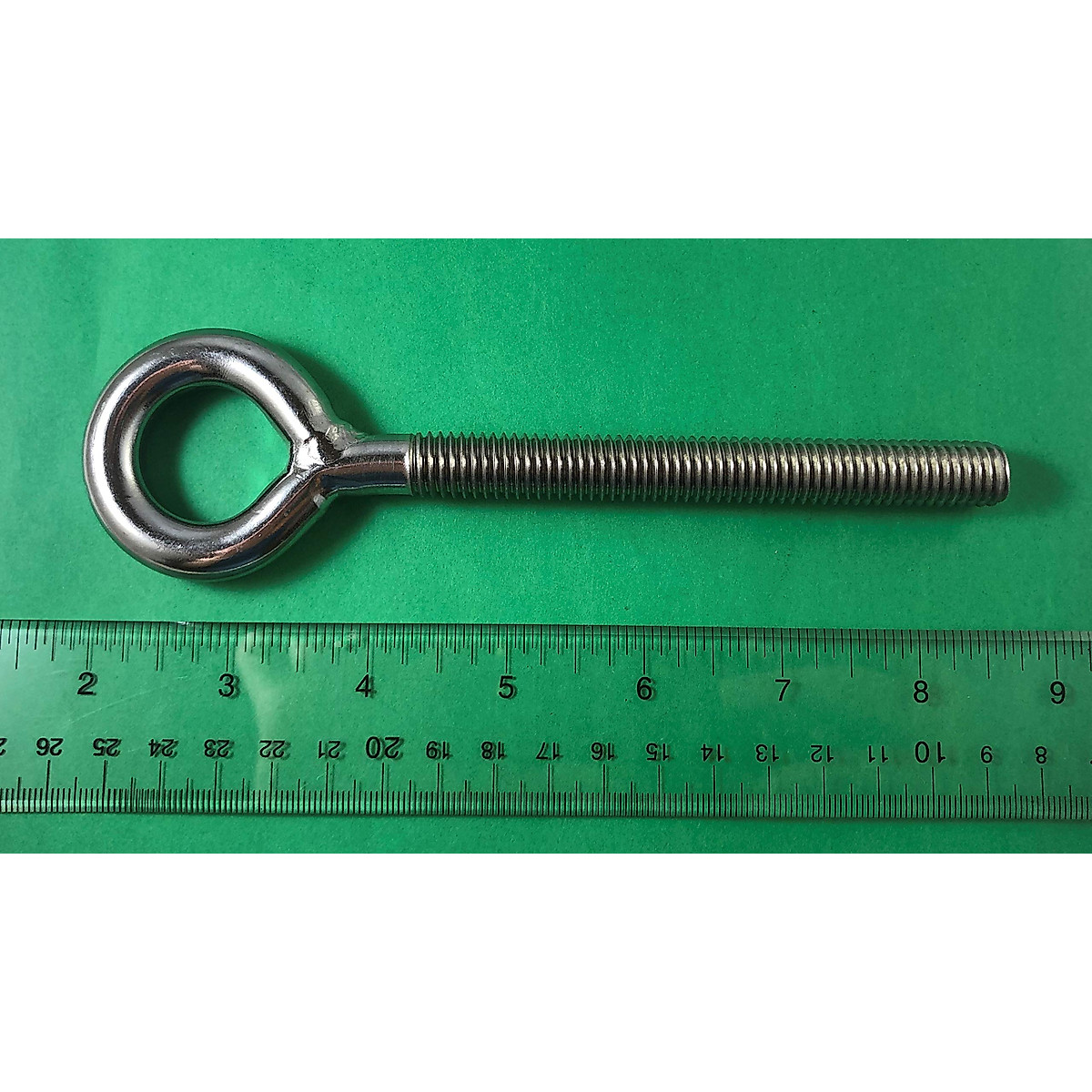 US STAINLESS Stainless Steel 316 Eye Bolt Welded 1/2" UNC x 120mm (1/2" x 4 3/4") Marine Grade