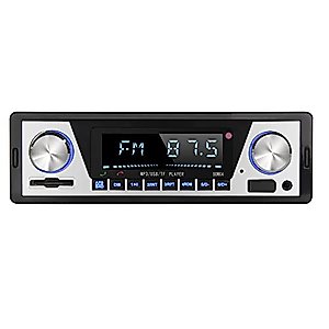 Single Din Car Stereo - Radio Coche with Bluetooth | USB Playback & Charging - Dual Knob Car Audio: Support SD | AUX | APP Control | MP3 Player | FM Radio Receiver