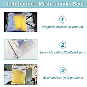 GOGOODA Delicates Laundry Wash Bags Lingerie Bags for Laundry Great for Laundry, Hosiery, Blouse, Underwear, Pantyhose, Socks (Set of 3 Medium)