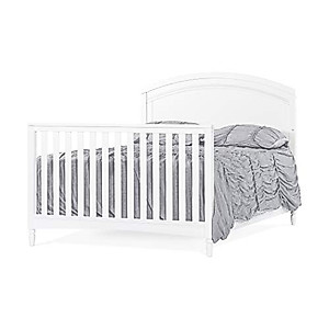 Child Craft Stella 4-in-1 Convertible Crib, Baby Crib Converts to Day Bed, Toddler Bed and Full Size Bed, 3 Adjustable Mattress Positions, Non-Toxic, Baby Safe Finish (Matte White)