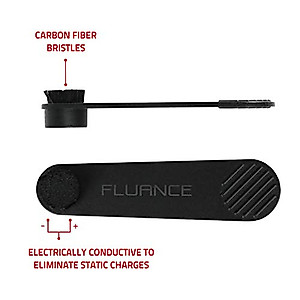 Fluance Vinyl Record & Stylus Cleaning Kit with 2-in-1 Anti-Static Carbon Fiber & Soft Velvet LP Brush and Stylus Brush (VB52)
