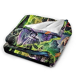 Vitustua Halloween Blanket,Soft Flannel Blanket Air Coitioner Blanket Sofa Blanket Anti Pilling Throw Blankets 50''X40''