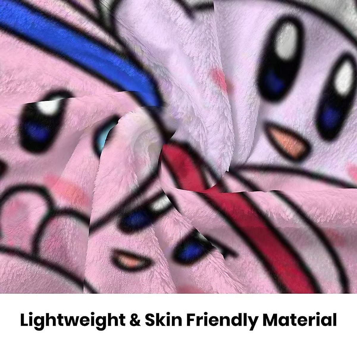 QUZtww-Kirby Blanket Fuzzy Soft Micro Fleece Ultra Fuzzy Blanket for Office Sofa Bed Living Room Warm Lightweight 50 x 40 in Pink