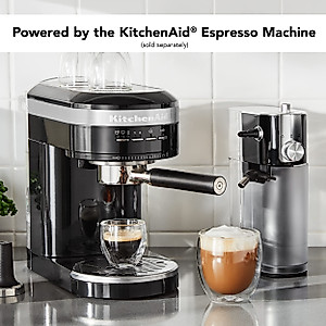 KitchenAid Automatic Milk Frother Metal Espresso, 17 oz, Onyx Black